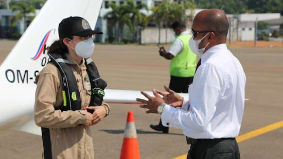 Zara Rutherford lands in SL on her attempt to become the youngest woman ...