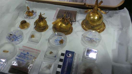 Golden caskets and a crystalline casket with sacred relics discovered ...