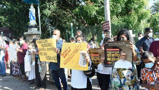 To show solidarity to Fr. Cyril Gamini - Caption Story | Daily Mirror