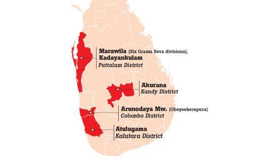 Six Grama Seva divisions in Marawila under lock down - Editorial ...