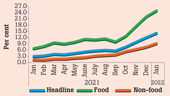 January inflation hits fresh high of 14.2% - Business News | Daily Mirror