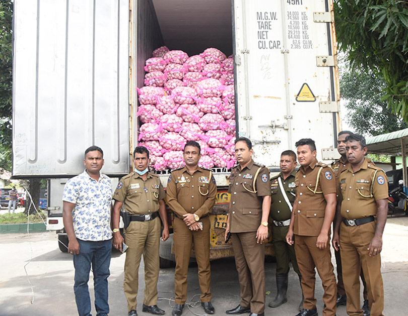 Five arrested for pilferage of garlic from container in Ragama ...