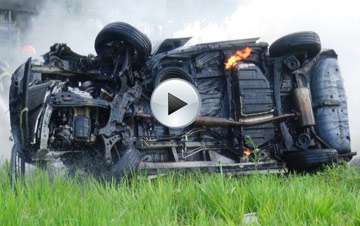 Van on fire - Video | Daily Mirror