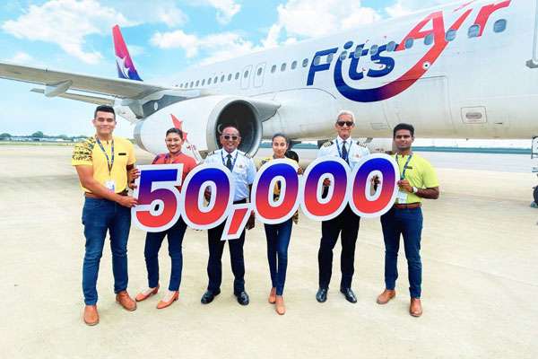 Fits Air සිය 50,000වන ගුවන් මගී වාරය සමරයි - Lankadeepa Online